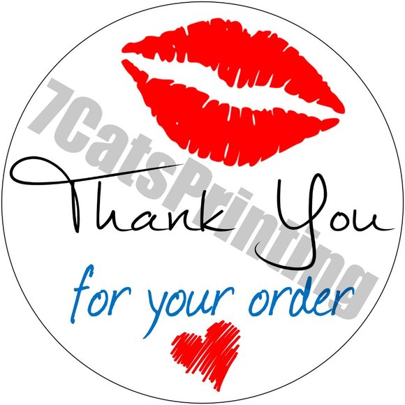 7CatsPrinting | Office | Thank You For Your Order Stickers | Poshmark